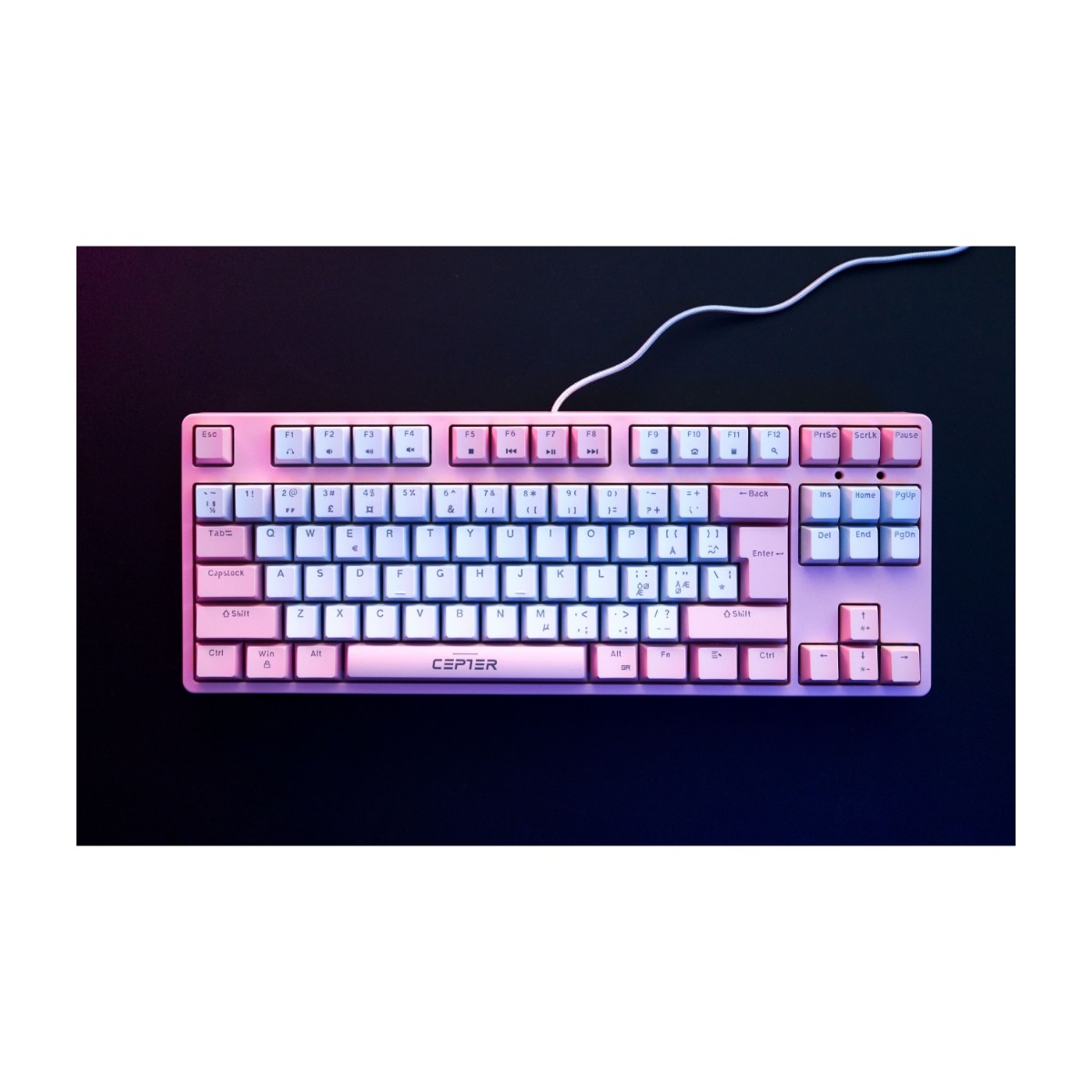 CEPTER ATHENA PINK TKL GAMING KEYBOARD - CEPTER