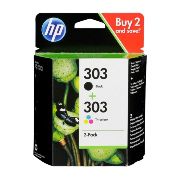 HP 303 BLÆKPATRON, PAKKE MED 2 STK - Power.dk