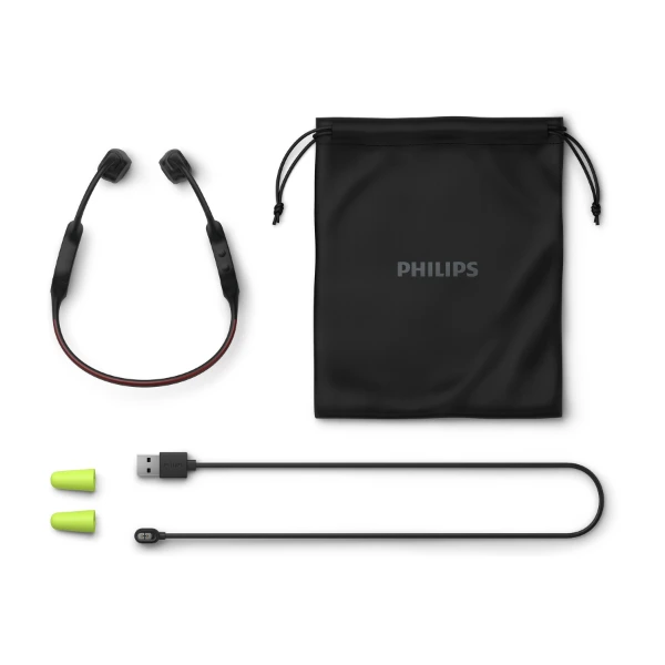 Philips Go A7607BK Bone Conduction -kuulokkeet, musta - Power.fi