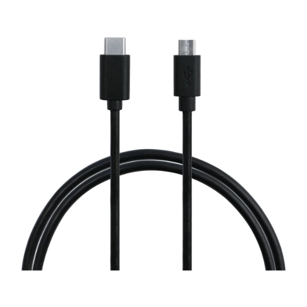 Eletra USB-C - Micro USB Johto 1 M, musta - Power.fi