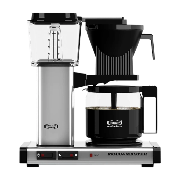 Moccamaster Automatic S kaffemaskine, Polished Silver - POWER.dk