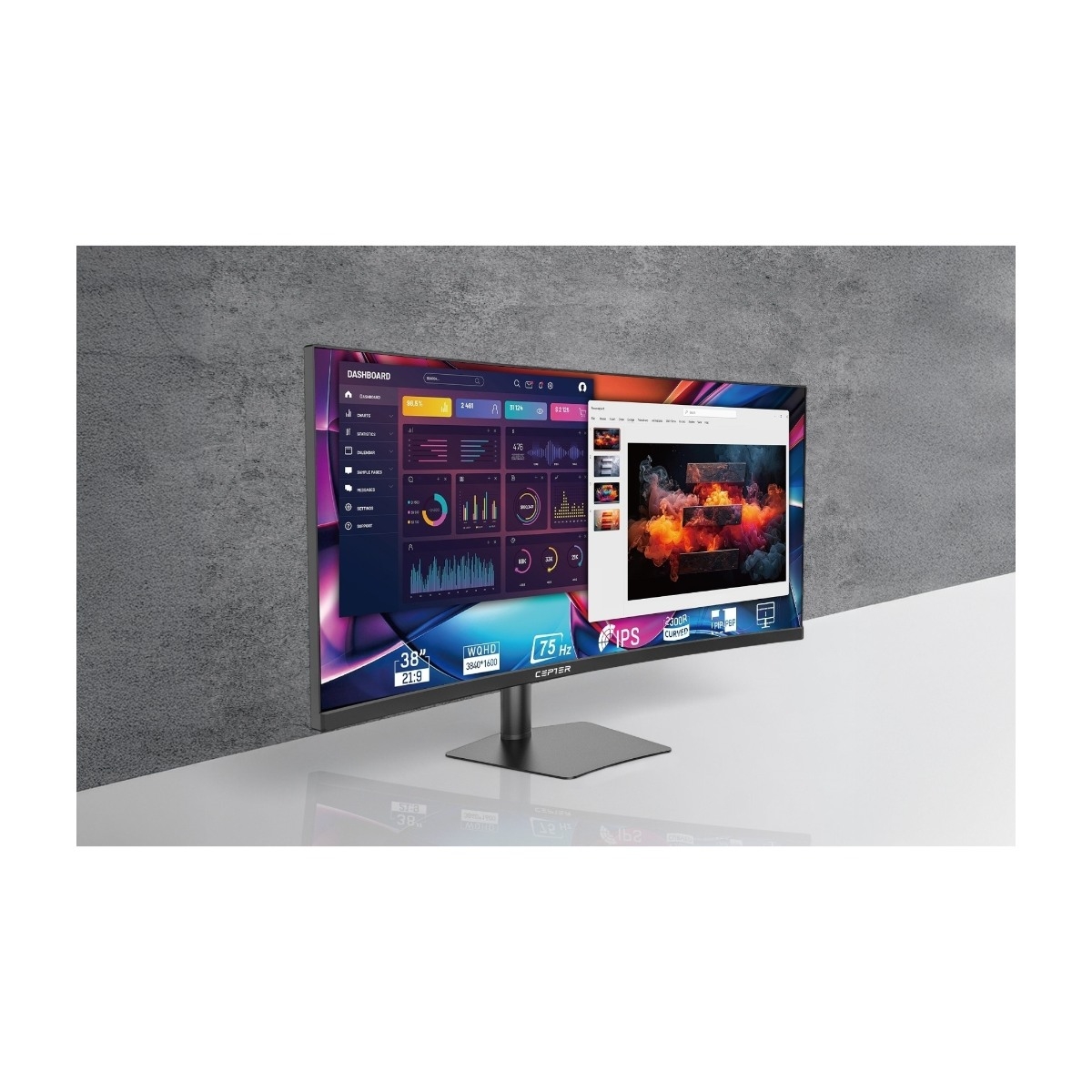 Cepter Pulse Pro 38" UWQHD+ monitor - CEPTER