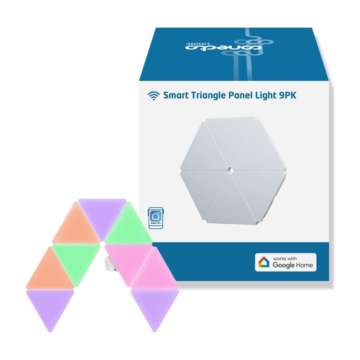 Conecto Smart Triangle panellys 9pk - Power.no