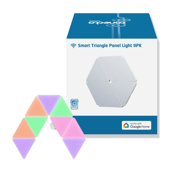 Conecto Smart Triangle valopaneeli 9pk - Power.fi