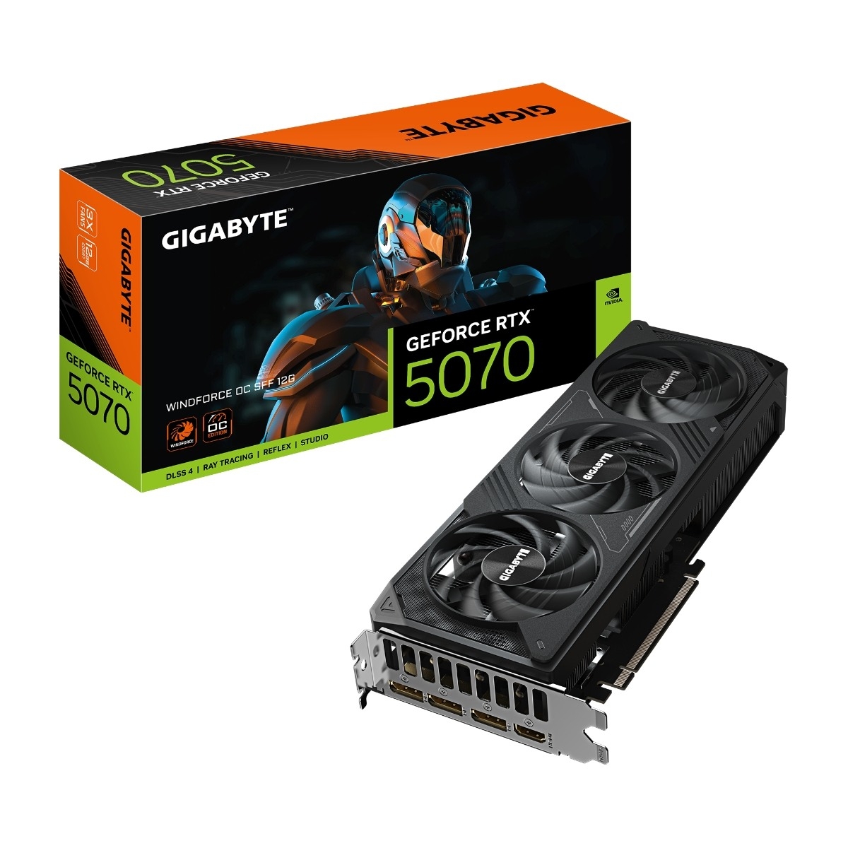 GIGABYTE GeForce RTX 5070 WINDFORCE OC SFF 12 Gt -näytönohjain - Power.fi