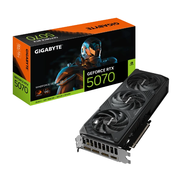 GIGABYTE GeForce RTX 5070 WINDFORCE OC SFF 12 GB grafikkort - POWER.dk