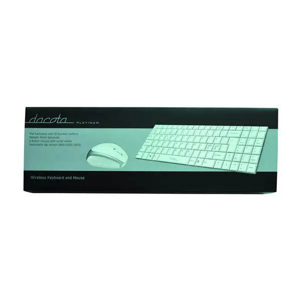 Dacota Platinum Keyboard/Mouse Combo wh - POWER.dk