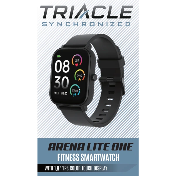 Triacle Arena Lite One smartklokke, svart/svart - Power.no