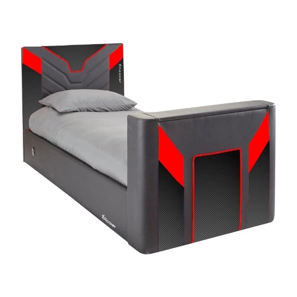 X Rocker Cerberus Ottoman TV Lift Gaming-Seng Kulstof, rød - POWER.dk