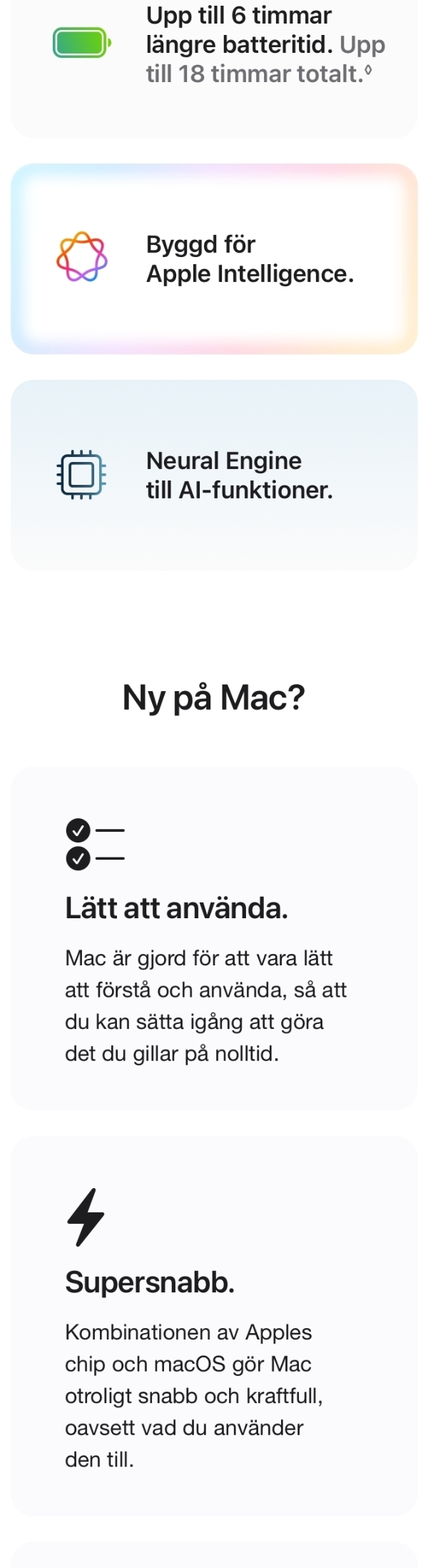 Apple MacBook Air 13" (2025, M4) 16/256 GB, midnatt - Power.se