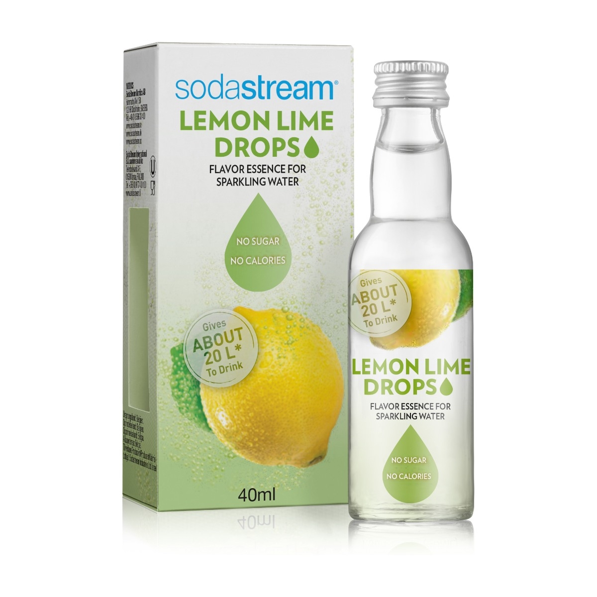 SODASTREAM FRUIT DROPS LEMON LIME, 40ML - POWER.dk