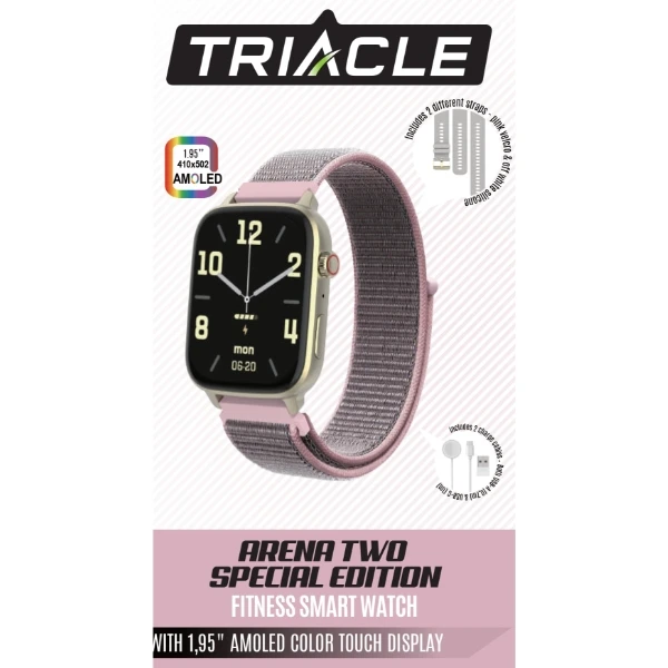 Triacle Arena Two Special Edition smartklokke, gull/hvit - Power.no