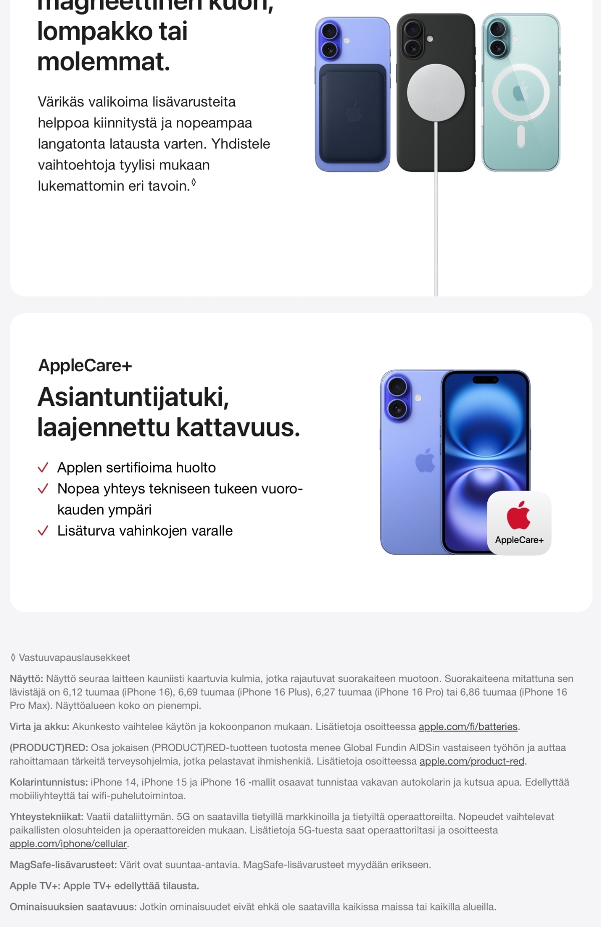 Apple iPhone 16 128 Gt, musta - Power.fi