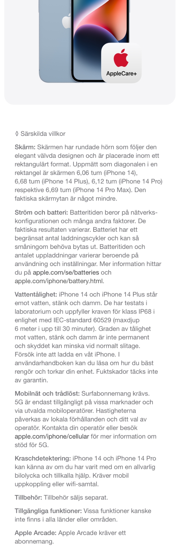 Apple iPhone 14 128 GB, Midnatt - Power.se