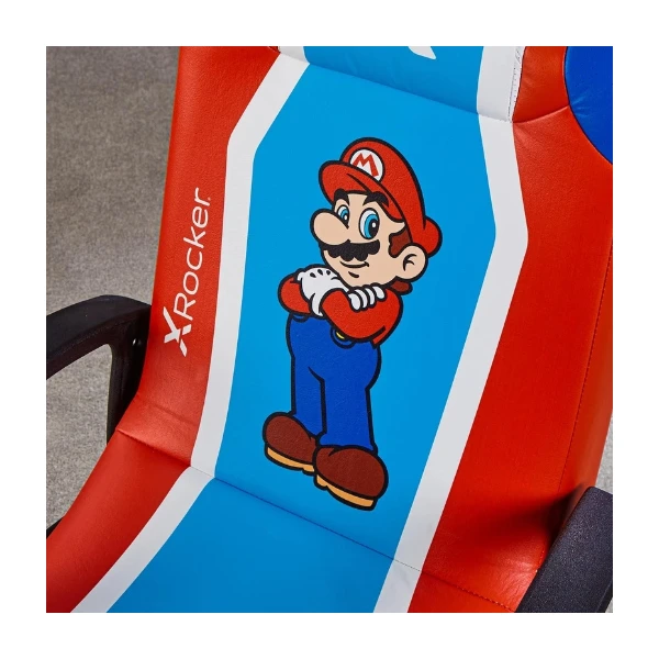 X Rocker Super Mario Pedestal Stol, blå - POWER.dk