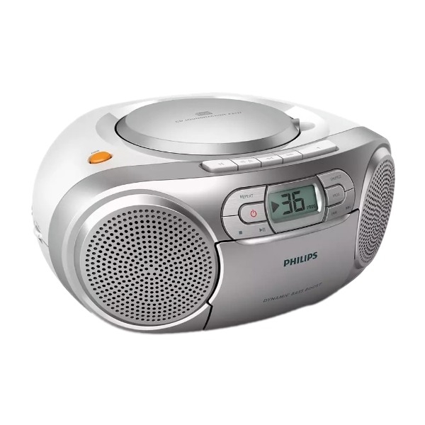 Philips AZ127/12 -kannettava CD-soitin, hopea - Power.fi