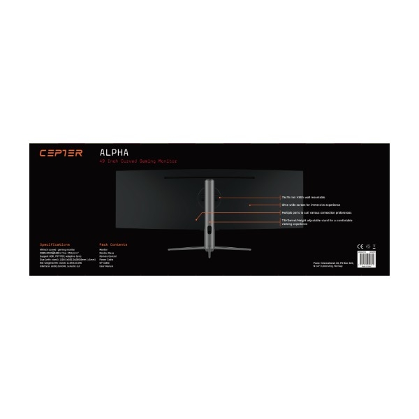 Cepter Alpha 49" DFull HD gaming monitor - CEPTER