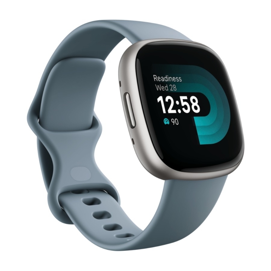 Fitbit Versa 4 smartwatch Waterfall, blue / platinum - POWER.dk