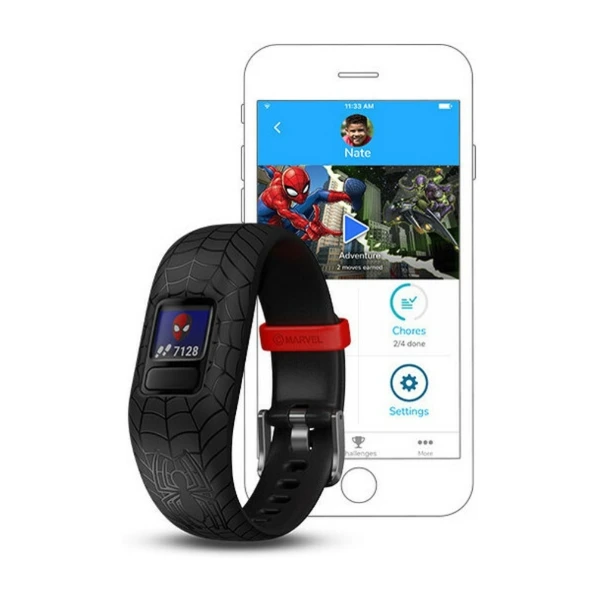 Garmin Vivofit Jr.2 aktiivisuusranneke Spider-Man, musta - Power.fi