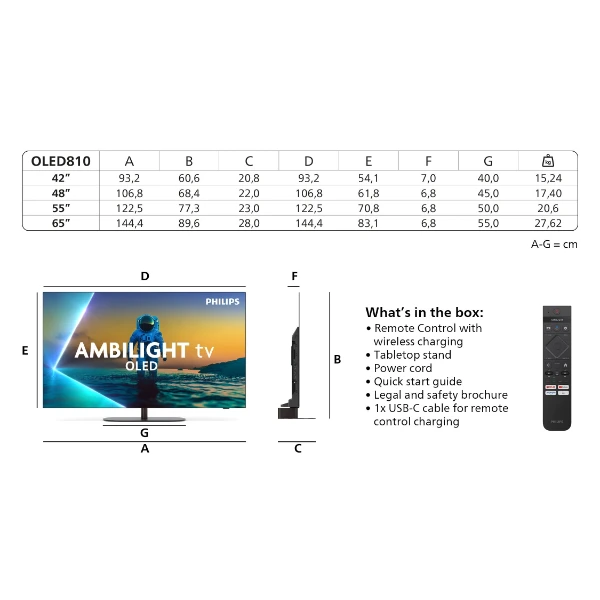 Philips 55" 4K OLED Ambilight Google TV (2025) 55OLED810/12 - POWER.dk