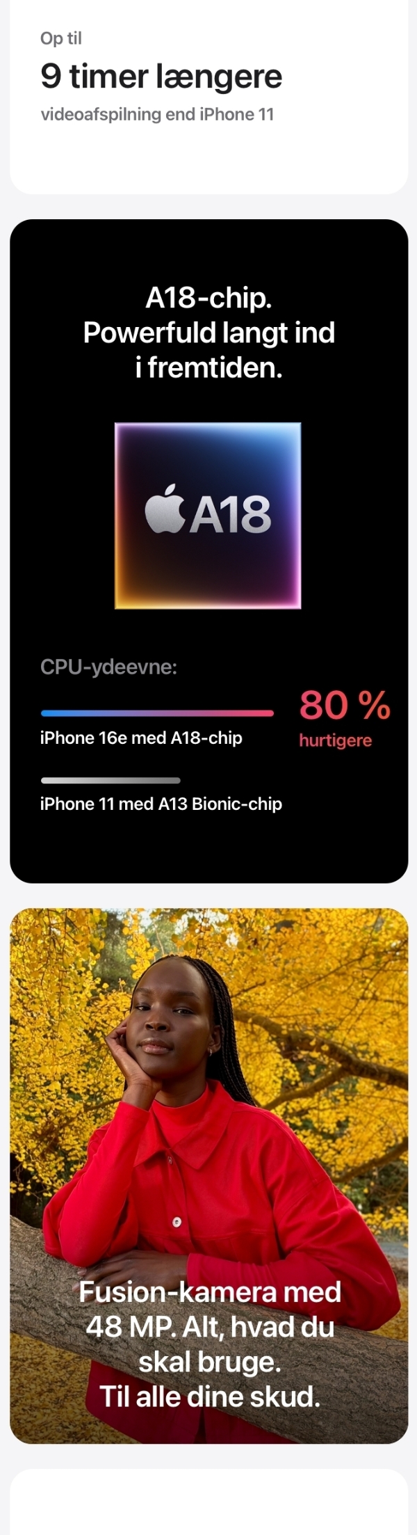 Apple iPhone 16e 256 GB, sort - POWER.dk