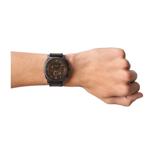Fossil Machine Gen 6 smartklokke 45 mm svart/skinn - Power.no