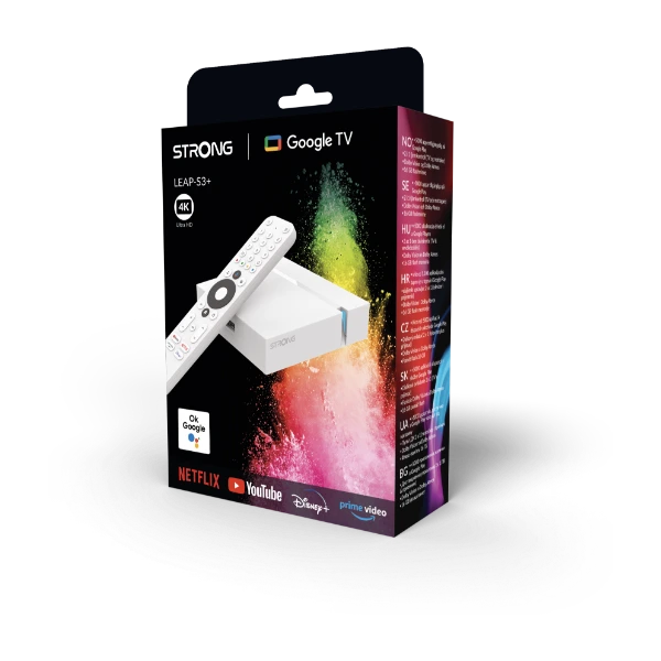 Strong LEAP-S3+ V2 4K Google TV Box medieafspiller - POWER.dk
