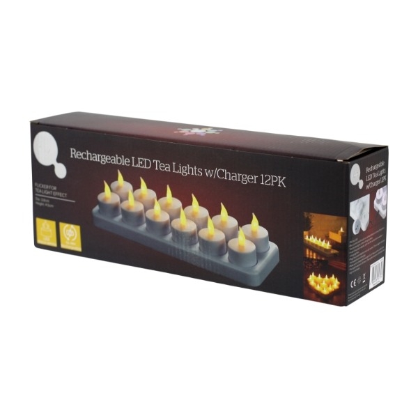 KULZ OPPLADBARE LED-TELYS, 12 STK - Power.no