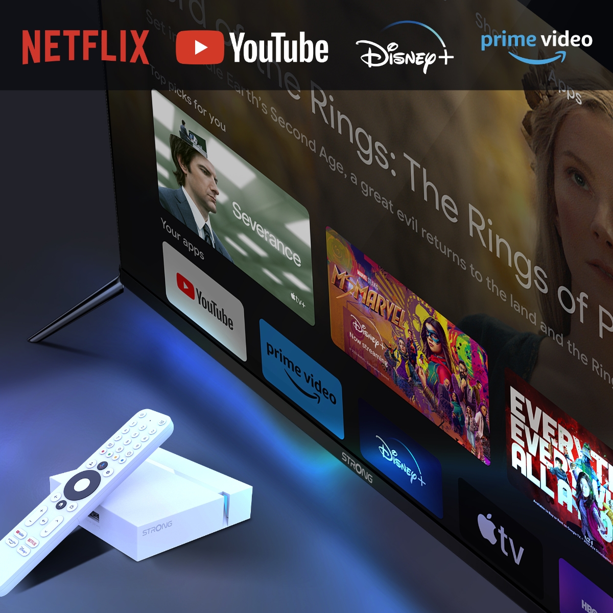 Strong LEAP-S3+ 4K Google TV Box medieafspiller - POWER.dk