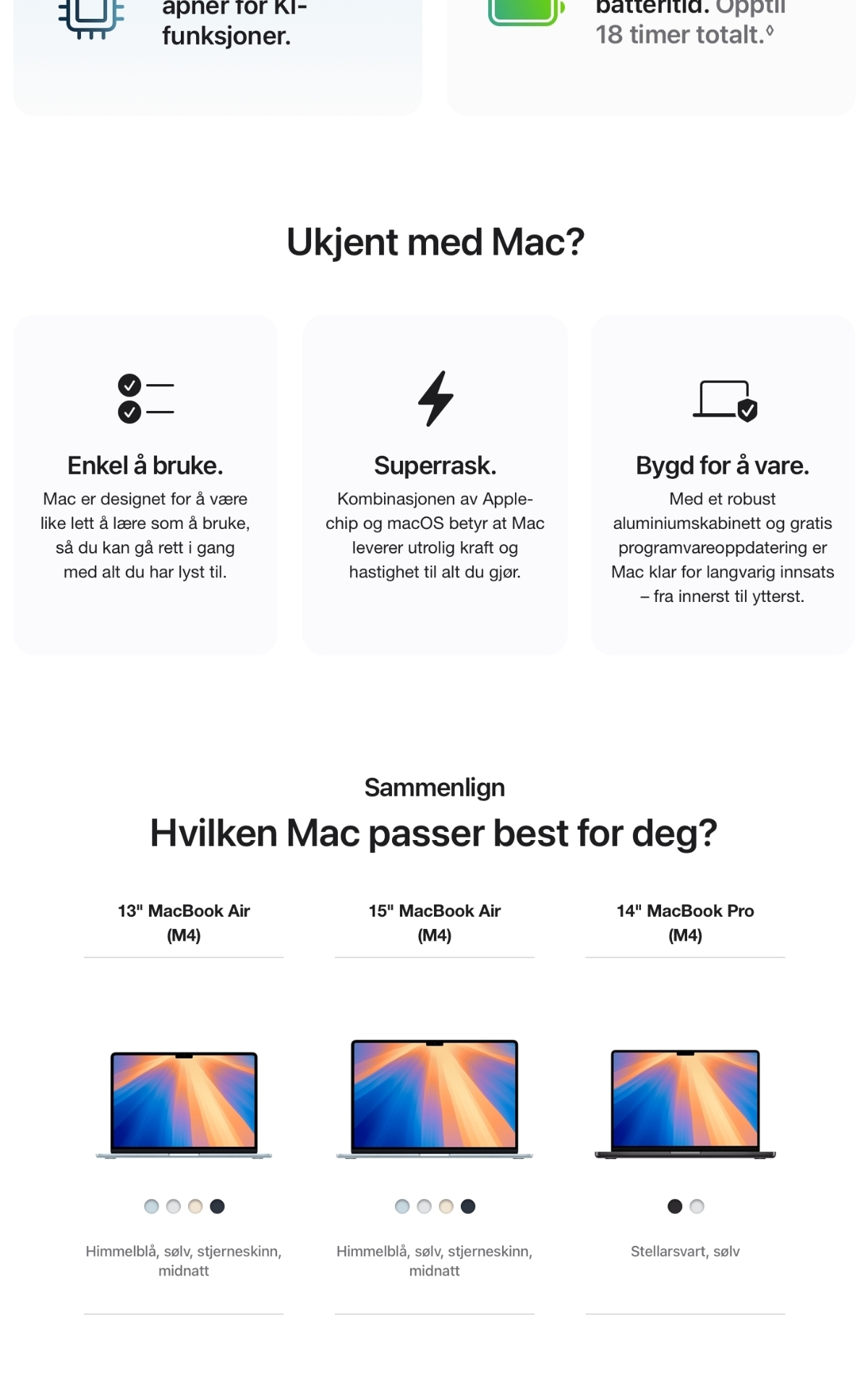Apple MacBook Air 13" (2025, M4) 16/512 GB, midnatt - Power.no