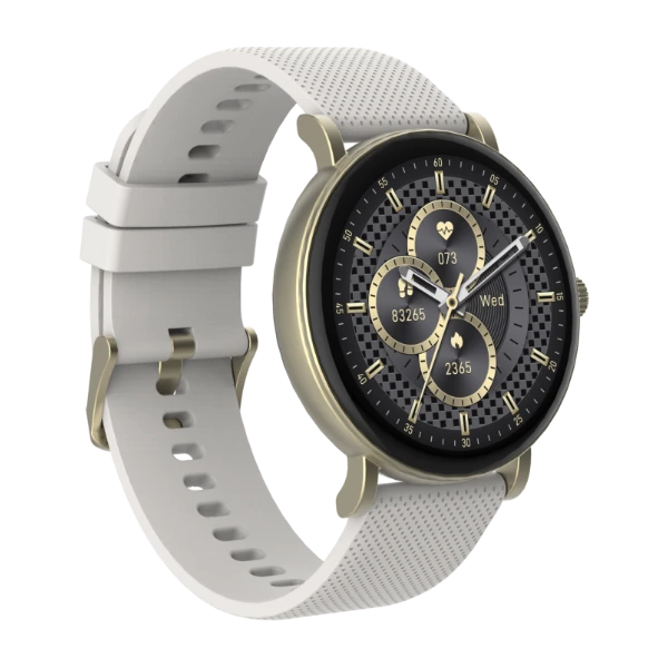 Triacle Legacy One Fitness smartklokke, gull/hvit - Power.no