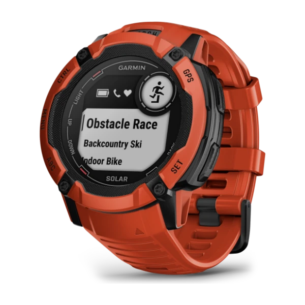 Garmin Instinct 2X Solar GPS smartwatch, flame red - POWER.dk