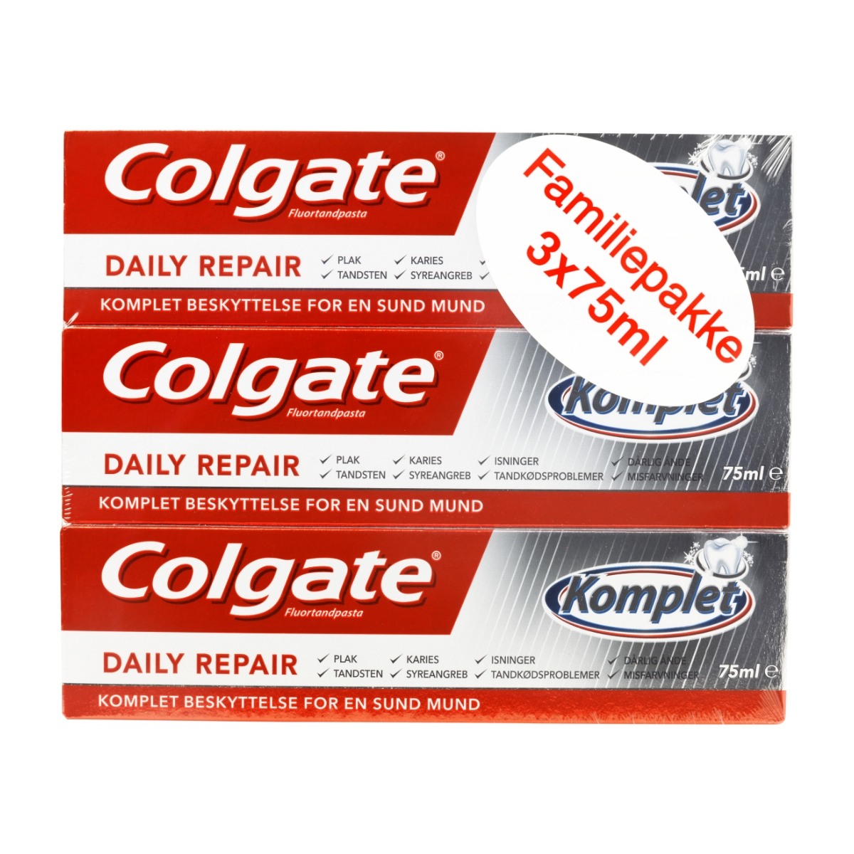 Colgate Tannkrem Daily Repair 3pk - Power.no