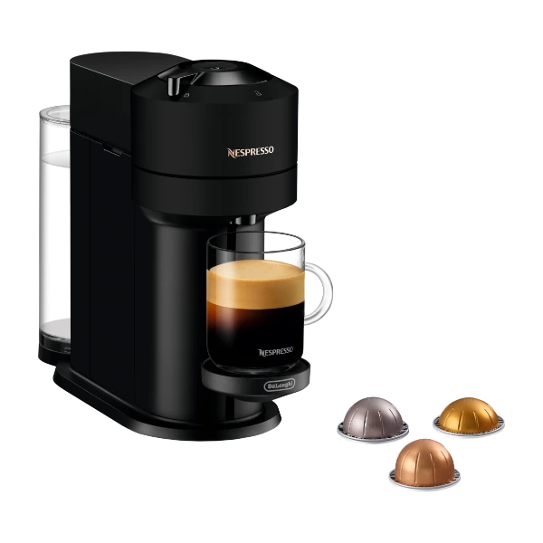 Nespresso Vertuo Next kapselmaskine By Delonghi, mat sort - POWER.dk