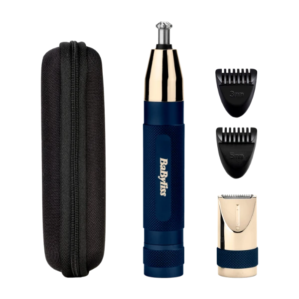 Babyliss Super X Metal Precision E112E Næse- og Ørehårtrimmer, blå - Power.dk