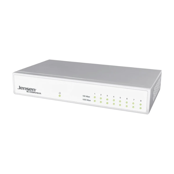Jensen Netlink 1008 8-port Gigabit Ethernet switch - Power.se