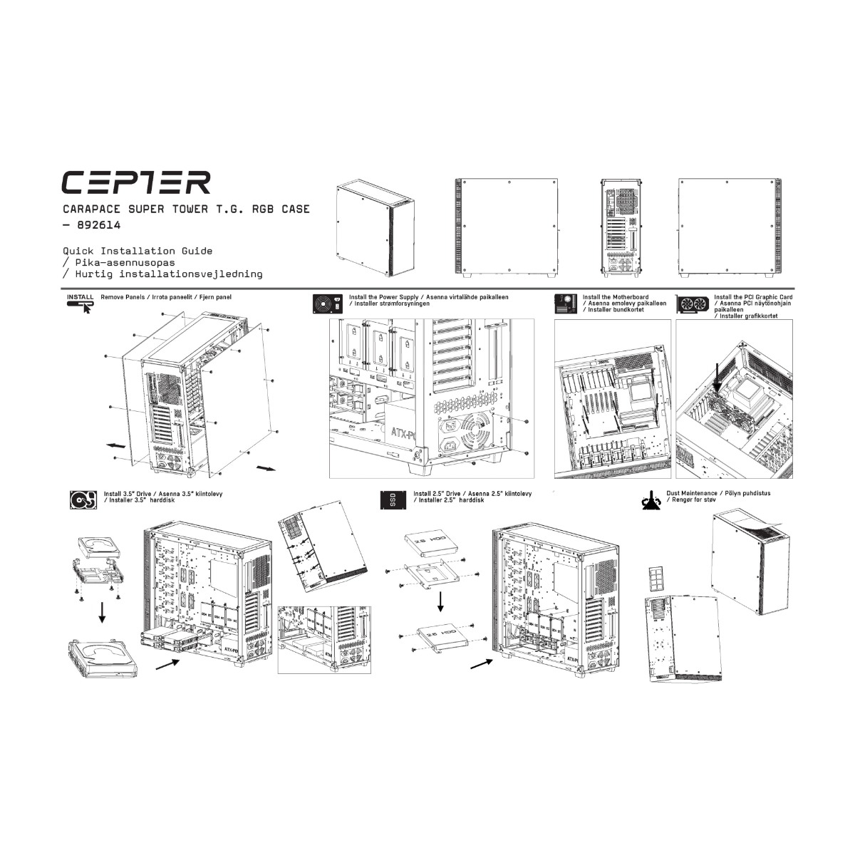 Cepter Carapace Super Tower T.G RGB case - CEPTER