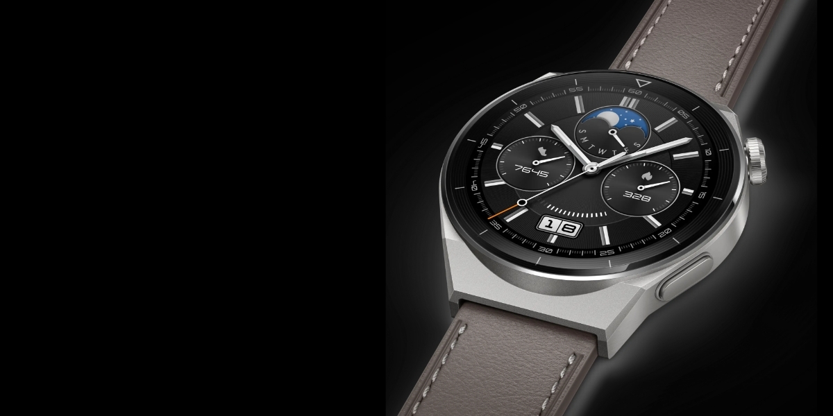 HUAWEI WATCH GT 3 Pro 46 mm Titanium med Titan reim - Power.no