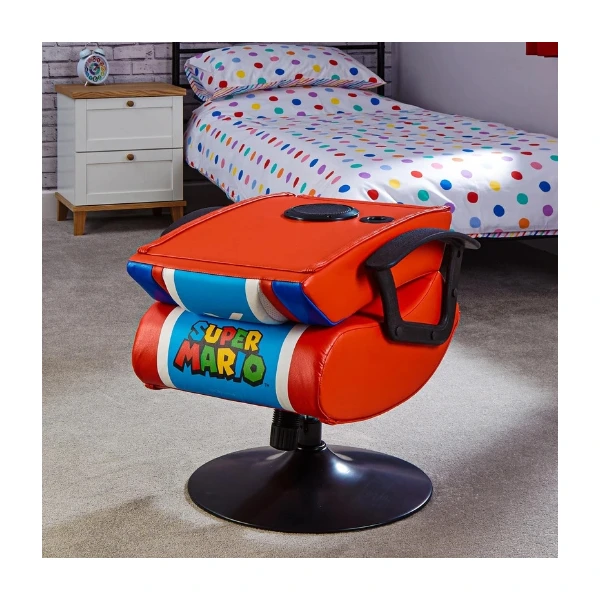 X Rocker Super Mario Pedestal Stol, blå - POWER.dk