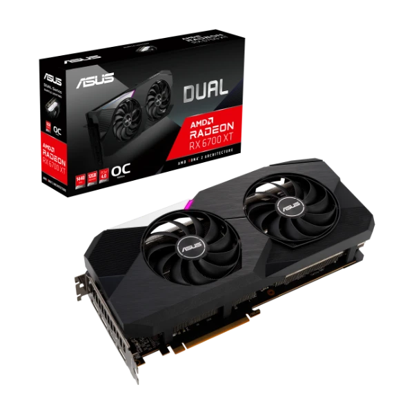 ASUS Dual Radeon Rx 6700 Xt OC 12 Gt näytönohjain - Power.fi