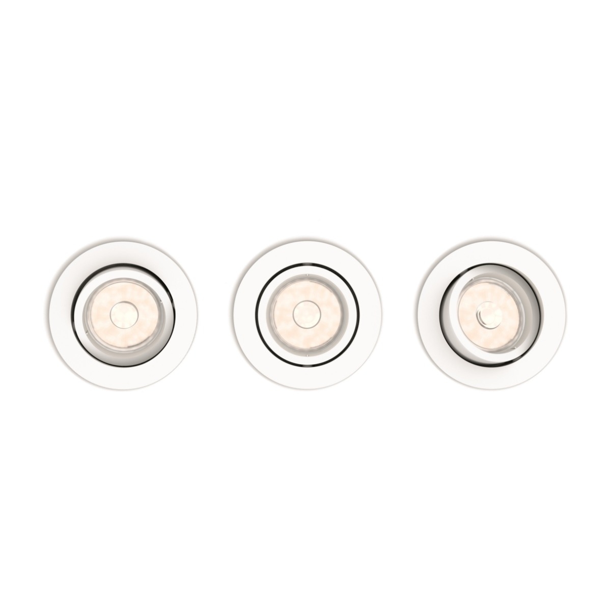 Philips Donegal Recessed 3Xnw spotlight, white - Power.se