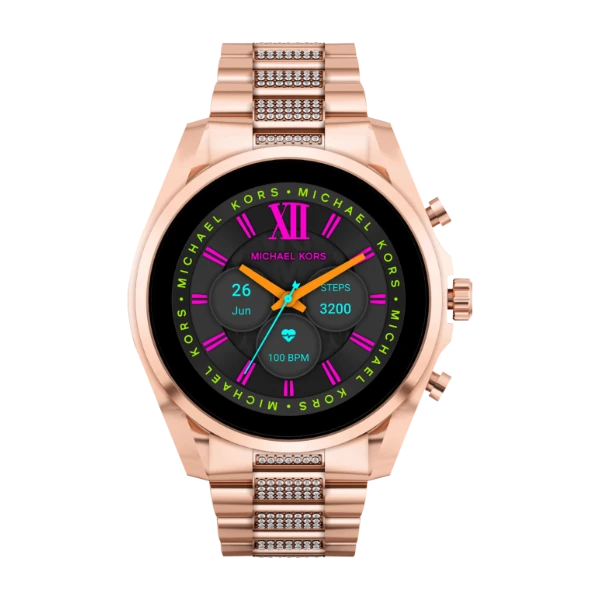 Michael Kors Bradshaw älykello 44 mm ruusukulta/pave - Power.fi