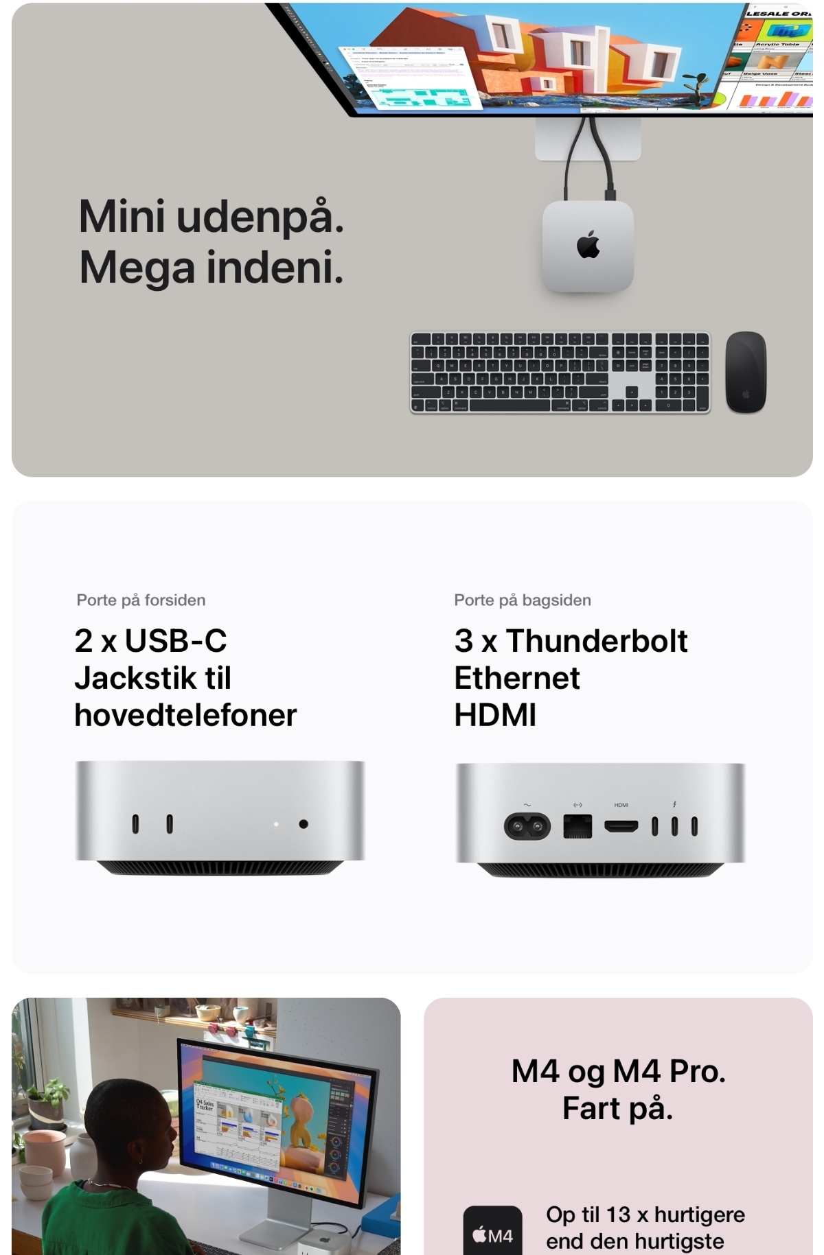 Apple Mac Mini (2024, M4) 16/256 GB - POWER.dk