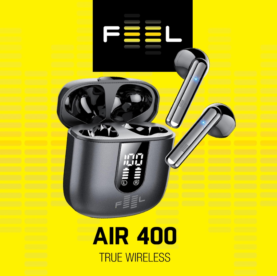 FEEL Air 400 True Wireless hovedtelefoner, sort - POWER.dk