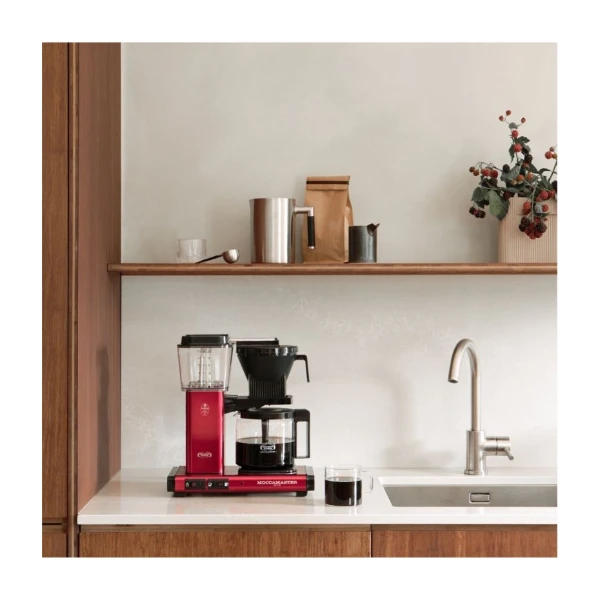 Moccamaster Optio kaffetrakter, Metallic Red - Power.no