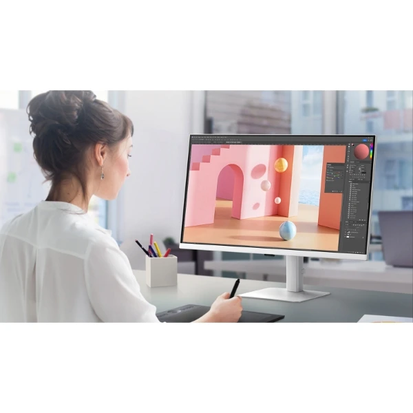 Samsung ViewFinity S7 32" 4K UHD -näyttö, valkoinen - Power.fi