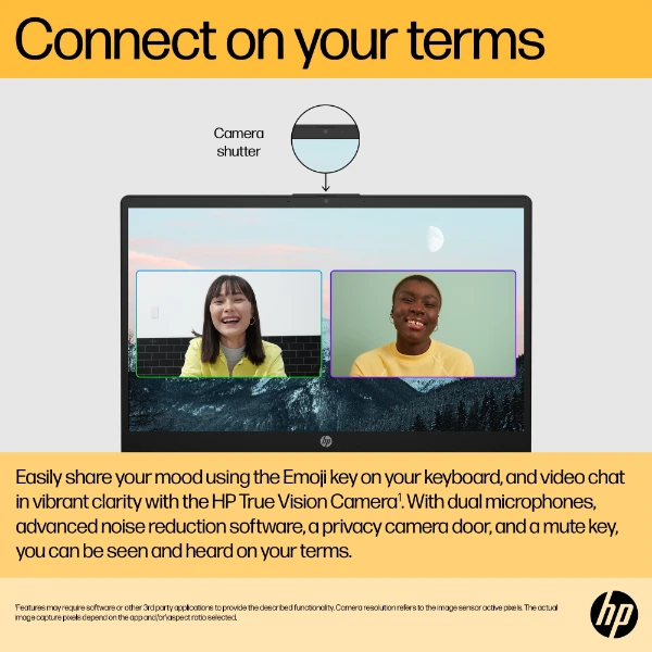 HP Laptop 15-fc0408no 15,6" kannettava tietokone, Jet Black - Power.fi