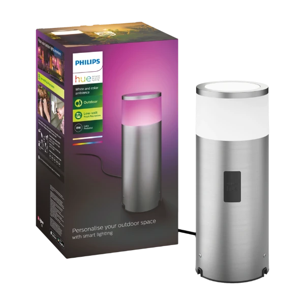 PHILIPS HUE WCA CALLA PIEDESTALLAMPE FORLÆNGELSE INOX 24V - Power.dk