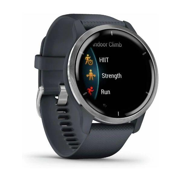 Garmin Venu 2 45 mm älykello, hopea/sininen - Power.fi