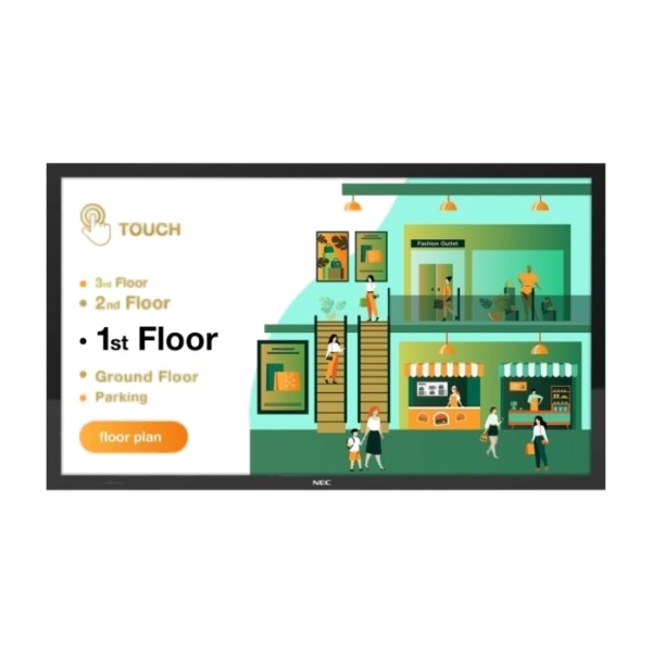 NEC M651 Pcap Lfd multisync 65" 4K UHD Skiltnings-touch screen - POWER.dk